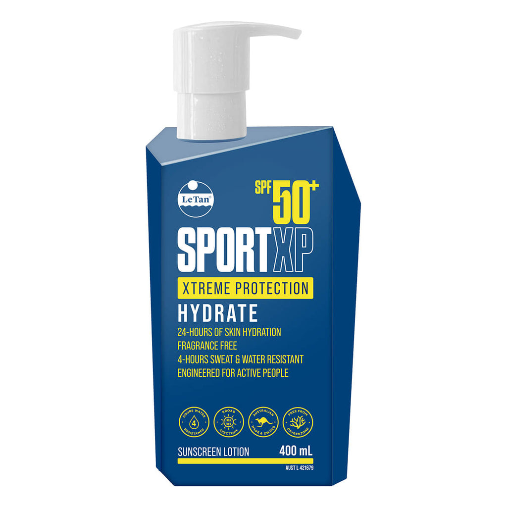 SPF50+ SportXP Xtreme Protection Hydrating Sunscreen 400ml – Le Tan ...