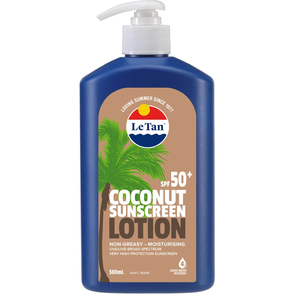 SPF50+ Coconut Sunscreen Lotion 500ml – Le Tan Australia