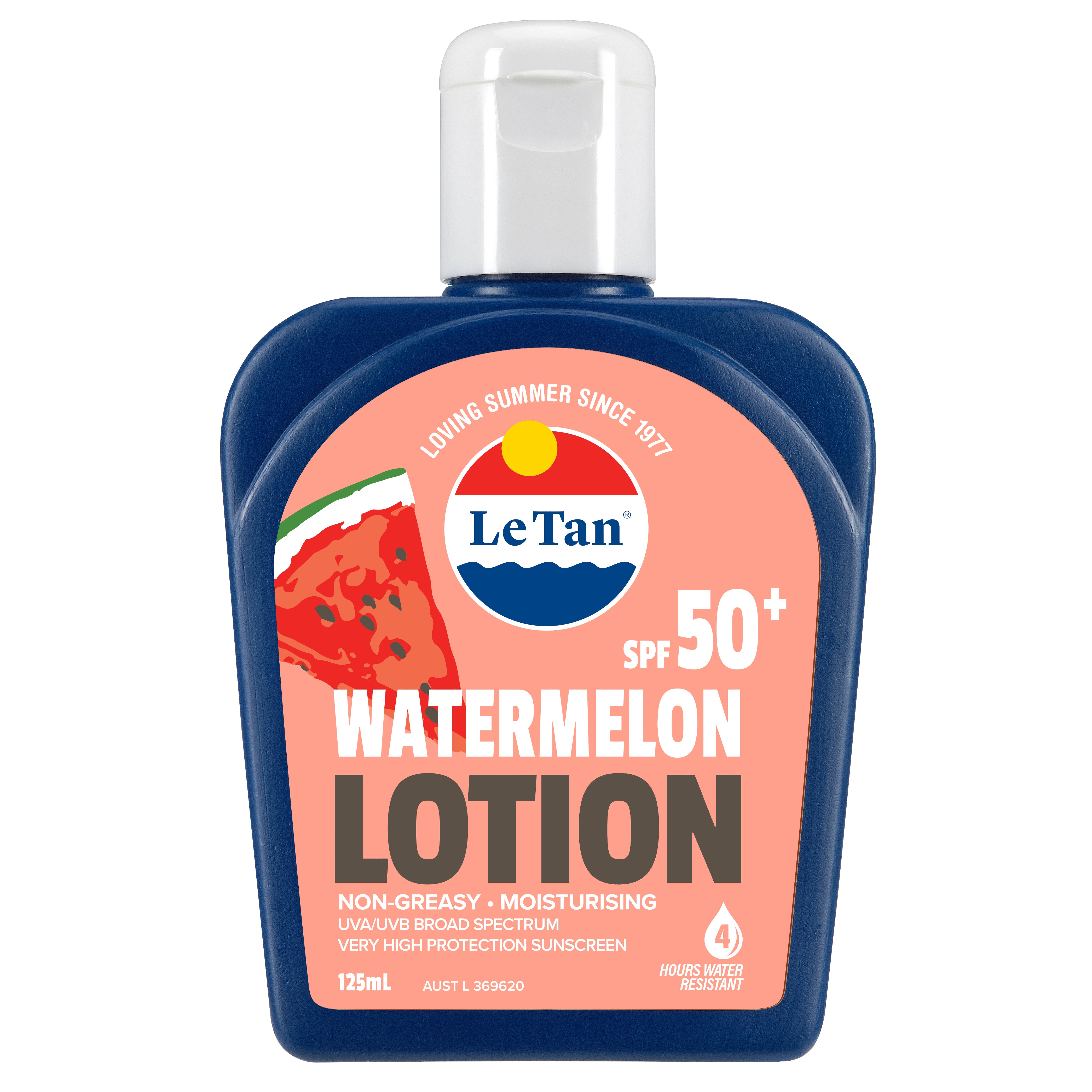 SPF50+ Watermelon Sunscreen Lotion 125ml – Le Tan Australia